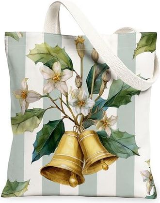 Generic Sacs fourre-tout en toile &agrave; motif floral vintage, sacs d&eacute;picerie r&eacute;utilisables, &eacute;l&eacute;gants, l&eacute;gers et lavables avec bandouli&egrave;re pour voyage, plage, piqu