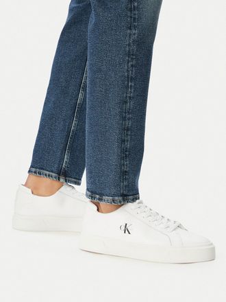 Calvin Klein Sneakers Calvin Klein Basket Cupsole Laceup Lth Ml YM0YM01460 Wei&szlig;