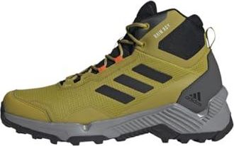 adidas Homme Eastrail 2.0 Mid RAIN.RDY Hiking Shoes, Pulse Olive / Core Black / Impact Orange, 43 1/3 EU