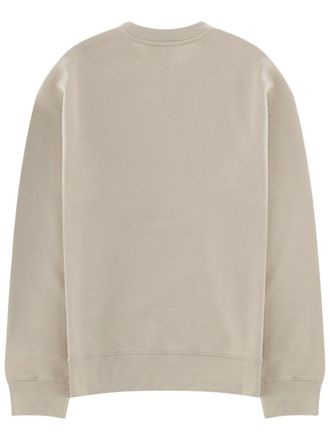Maison Kitsun&eacute; Embroidered Logo Organic Cotton Sweatshirt - Beige