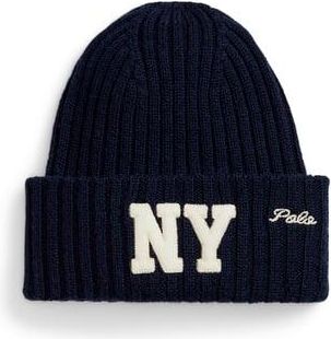 Polo Ralph Lauren Bonnet en laine m&eacute;lang&eacute;ee