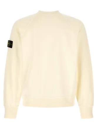 Stone Island Garment-Dyed Cotton Sweatshirt - Cream