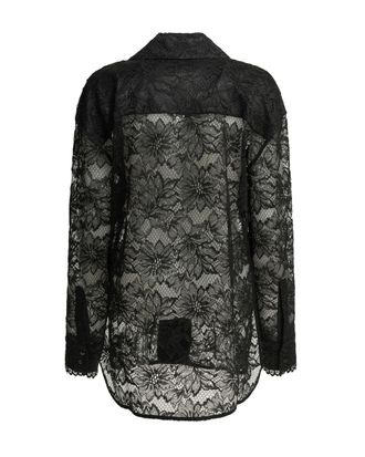 Sportmax Womens Shirt Floral Lace Black Polyester
