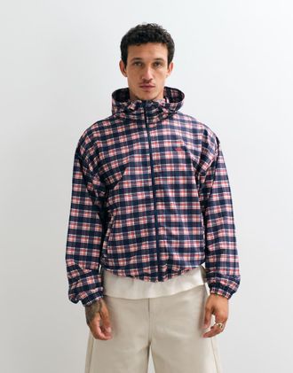 Collusion Nylon-Jacke mit Karoprint und Rei&szlig;verschluss in Multicolor