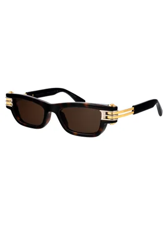 Bottega Veneta Unisex Sunglasses Bv1308s Havana-Gold-Brown Metal Havana/gold/brown