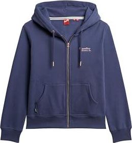 Superdry Essential Logo Zip Hoodie Maillot de survêtement, Mariner Navy, 36 Femme