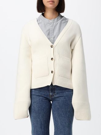 Khaite Cardigan en pur cachemire &agrave; col V et poches plaqu&eacute;es