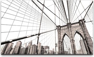 Paul Sinus Art Bilder XXL New York 120x70cm Wandbild auf Leinwand
