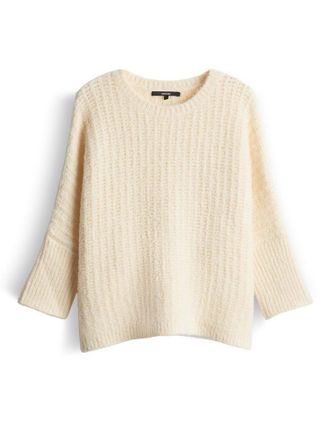 someday Strickpullover TUMELDA Boxy Chunky Knit aus Woll-Alpaka Mix weite Passform, gerader Schnitt, verk&uuml;rzte L&auml;nge, Rippstruktur