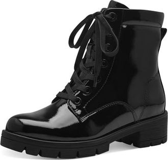 Jana Bottines à Lacets pour Femme 8-25263-43, Noir laqué, 37 EU Large