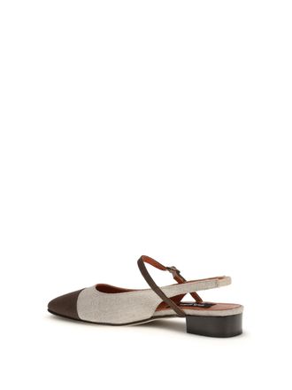 Carel Womens Ballerinas Oceano Beige-Brown Upper: Cotton Pumps Beige/brown High Heel Shoes