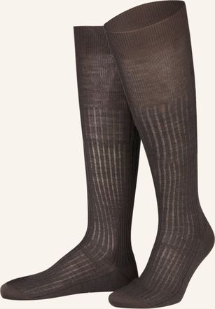 Falke Kniestr&uuml;mpfe Luxury No. 7 braun