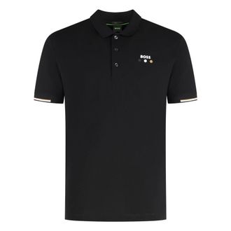 HUGO BOSS Polohemd aus Baumwoll-Piqu&eacute; - - Tops - Herren - Schwarzk - S