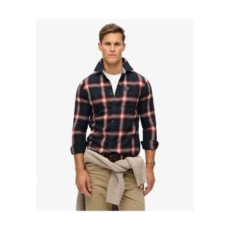 Superdry Chemise &agrave; carreaux en coton &agrave; manches longues