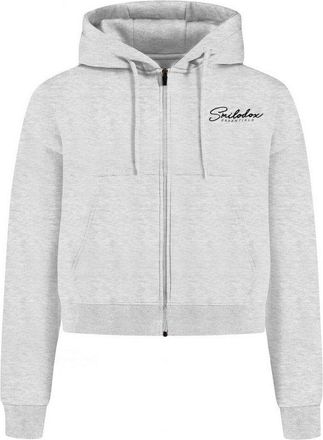 Smilodox Kapuzenstrickjacke Enara, Strickjacke mit Frontzipper und K&auml;ngurutasche, Sweatjacke gesticktes Logo weicher Stoff bequeme Kapuzenjacke Freizeit Sport