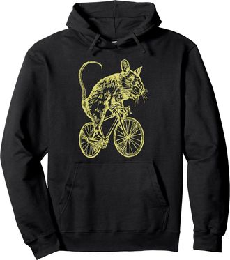 Seembo Maus Radfahren Fahrrad Ratte Biker Lustiges Tier Reitrad Pullover Hoodie
