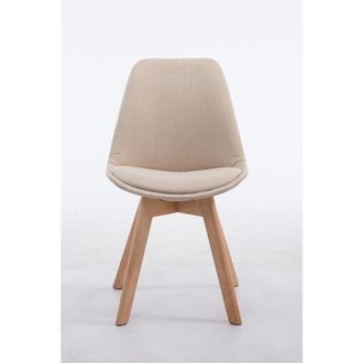 Clp Chaises de restauration élégantes Cadre en bois clair et siège de tissu diverses couleurs colore : Crème