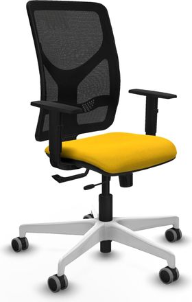 Piqueras y Crespo B&uuml;rostuhl mit 1D-Armlehnen, h&ouml;henverstellbare Lendenwirbelst&uuml;tze, ausgestattet mit Syncro/Traslack und Schneideschaum, mit Rollen von 65 mm, Parkett, 