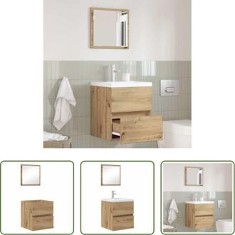 vidaXL Wandmontage - Badezimmerschrank Artisan-Eiche 41 x 38,5 x 45 cm Holzwerkstoff