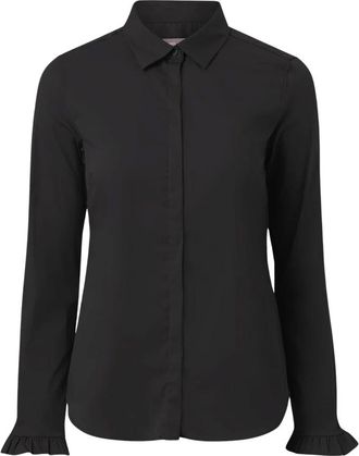 Mos Mosh MOS Mosh, Femme, Blouses et Chemises, Noir, Taille: 36 FR Chemisier Noir &agrave; Volants