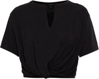 R13 Femme, Tops, Noir, Taille: 42 FR Top avec fronces