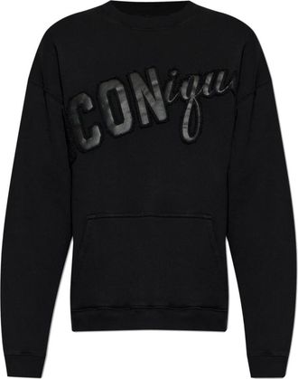 Dsquared2 Homme, Sweatshirts et sweats &agrave; capuche, Noir, Taille: M Logo SweaT-shirt