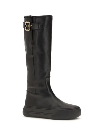 Chlo&eacute; Womens Delia Boots Black Calf Leather Bos Taurus