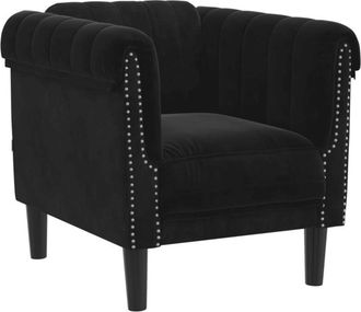 vidaXL Sessel Schwarz Samt Vidaxl