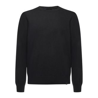Fay Rundhals-Wollpullover - - Knitwear - Herren - Schwarzk - 2XL