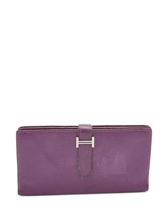 Herm&egrave;s portefeuille Bearn en cuir - Violet