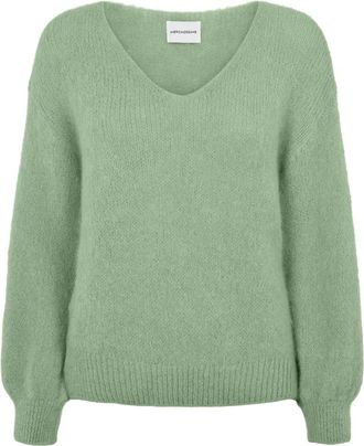 Americandreams Americandreams, Femme, Pulls, Vert, Taille: 44 FR Milana LS Alpaca Pullover
