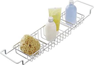 WENKO Teleskop-Badewannenbr&uuml;cke Edelstahl ausziehbar Gl&auml;nzend