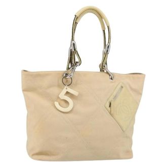 Chanel Pre-owned Vintage Canvas Tote Bag - - Pre-owned - Damen - Beige - ONE SIZE