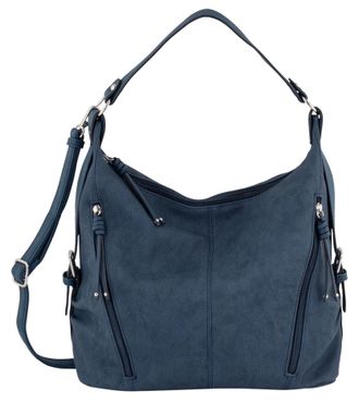 Tom Tailor Hobo TOM TAILOR CAIA Hobo bag, Damen, Gr. B/H/T: 37cm x 30cm x 14cm, blau (dunkelblau), Lederimitat, Polyurethan (PU), Taschen Hobo, in schlichter Opt