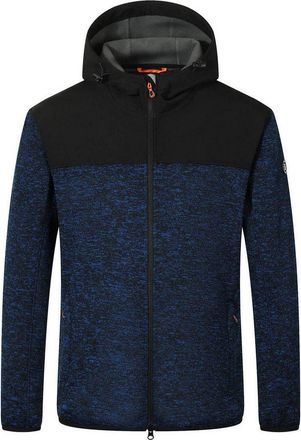 Blue Wave Fleecejacke Ole Herren Fleecejacke Ole mit Kapuze - Jacke in Melange Strickoptik
