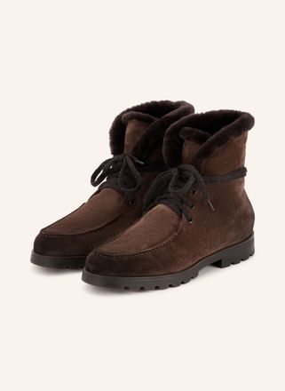 Santoni Schn&uuml;rboots braun