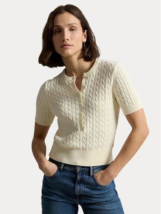 Polo Ralph Lauren Bluse 211B17746001 Creme Regular Fit