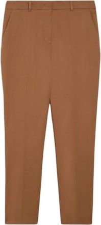Max Mara Femme, Pantalons, Brun, Taille: 38 FR Pantalon en Coton