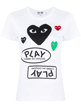 Comme Des Garçons t-shirt à logo imprimé - Blanc