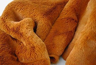 CRS Fur Fabrics Super Luxus Kunstfell Stoff Material - TEDDY SUPERSOFT BRONZE - 1Mtr - 150cm x 100cm