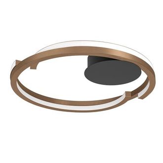 Eglo LED plafonnier Mezzomonte, lampe salon dimmable, luminaire plafond couloir, chambre m&eacute;tal bronze, blanc chaud-froid, &Oslash; 48 cm