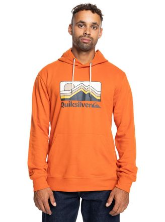 Quiksilver Mens QS Gradient Mountains Hoodie Sweatshirt, Gold Flame, M