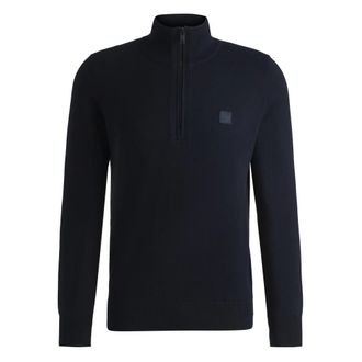 Boss Orange by Hugo Boss Homme, Pulls, Bleu, Taille: S Kanobix S Half-Zip Pullover