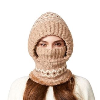 Generic Bonnet dhiver en Tricot Chaud Doux et r&eacute;glable Tendance pour Femmes et Filles par Temps Froid, Sports de Neige, randonn&eacute;e, Camping en Plein air