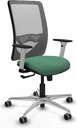 Piqueras y Crespo Telearbeitssessel Zulema mit wei&szlig;en und schwarzen Armlehnen, h&ouml;henverstellbare Lendenwirbelst&uuml;tze, ausgestattet mit 3 Positionen und Schneidschaum, Gr