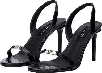 Philipp Plein Sandaletten mit Absatz - High Heels Sandals Hexagon 9 - Gr. 36 (EU) - in Schwarz - f&uuml;r Damen