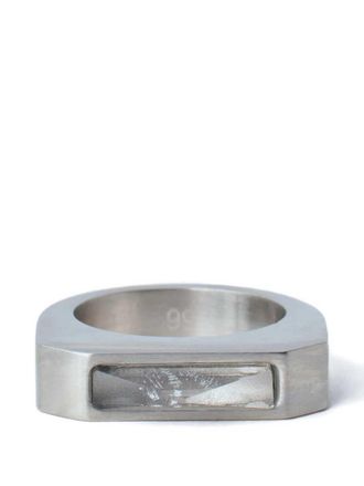 Rick Owens Bague rectangulaire bross&eacute;e Rick Owens