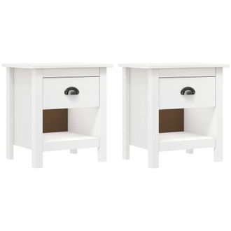 vidaXL Tables de chevet 2 pcs Hill 46x35x49,5 cm Bois de pin solide Vidaxl