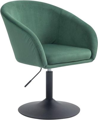 SVITA JAMAIKA Loungesessel Cocktailsessel Tellerfuß mit Armlehnen Samt Dunkelgrün