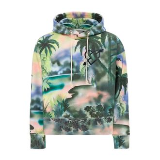 Palm Angels Cotton Hooded Sweatshirt - - Sweatshirts & Hoodies - Herren - Mehrfarbig - S